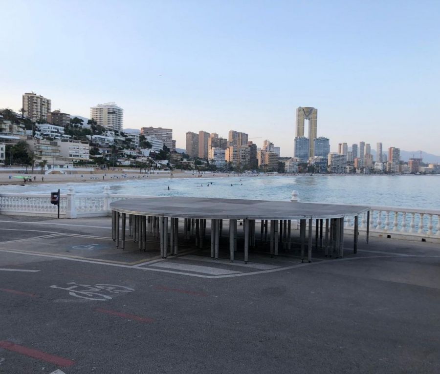 Half round stage in Benidorm